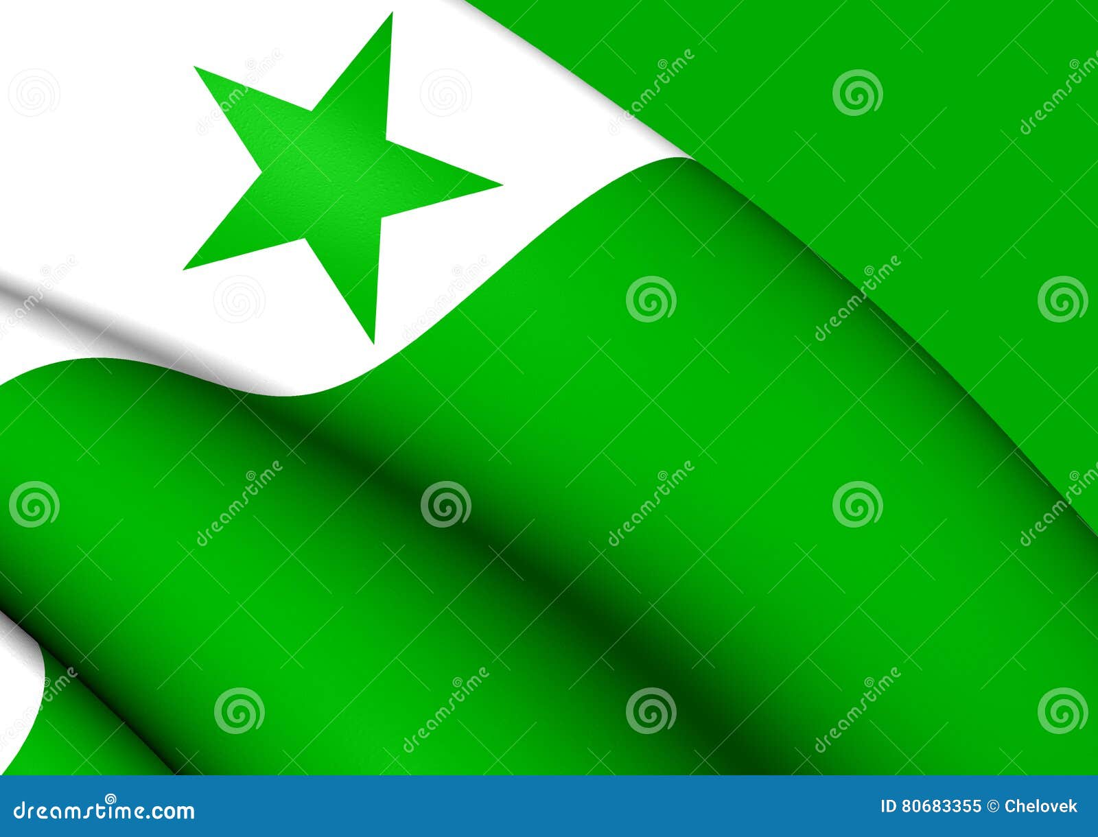 Flag of Esperanto stock illustration. Illustration of wind - 80683355
