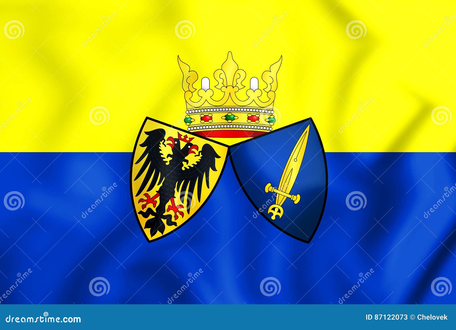 Flag of Essen, Germany. stock illustration. Illustration of coats ...