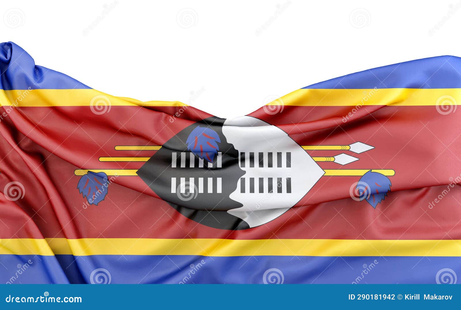 Shield With Eswatini Flag On White Background Royalty-Free Illustration ...