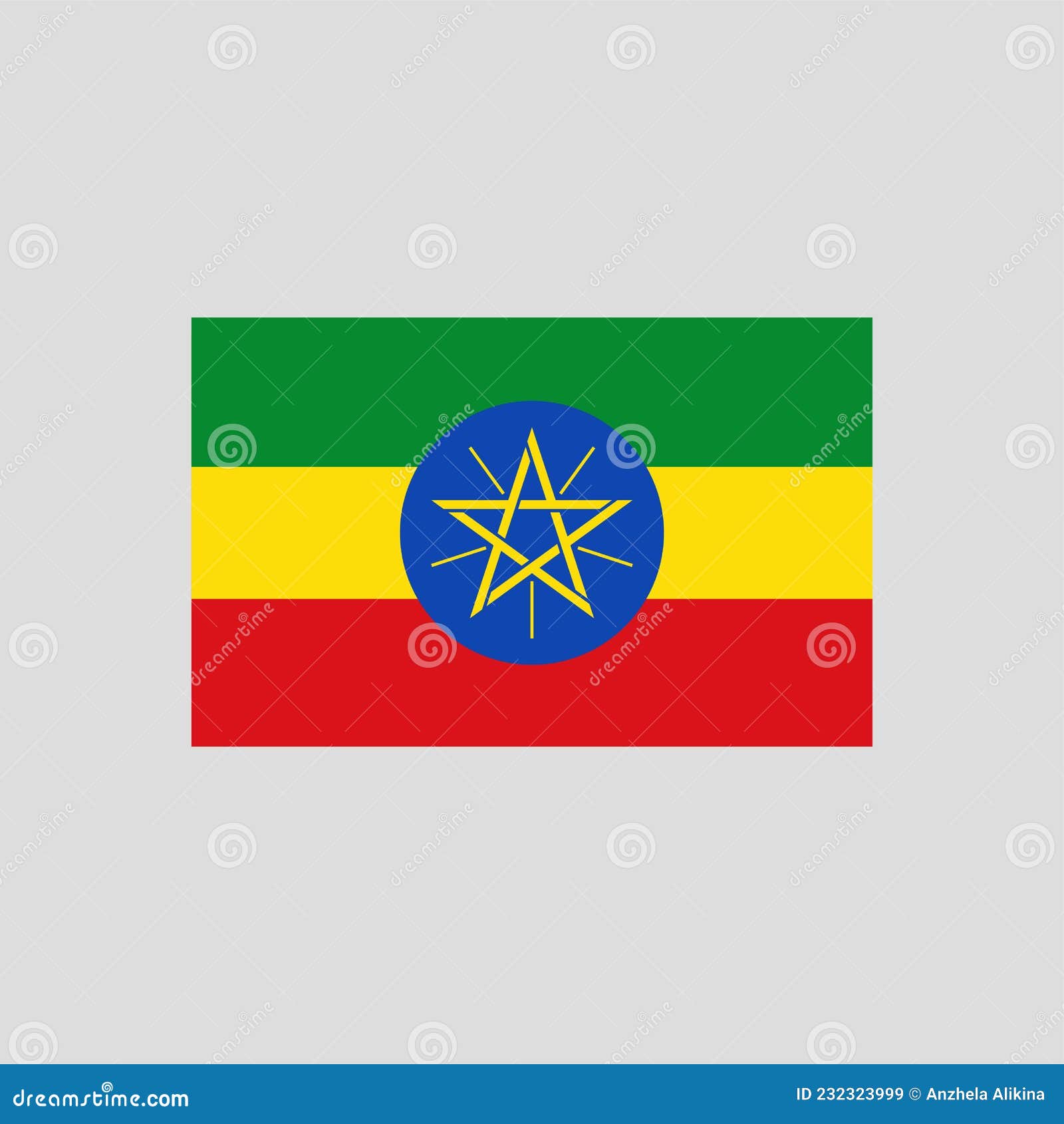 Flag of Ethiopia Color Line Element. Vector Element for Web Page Stock ...