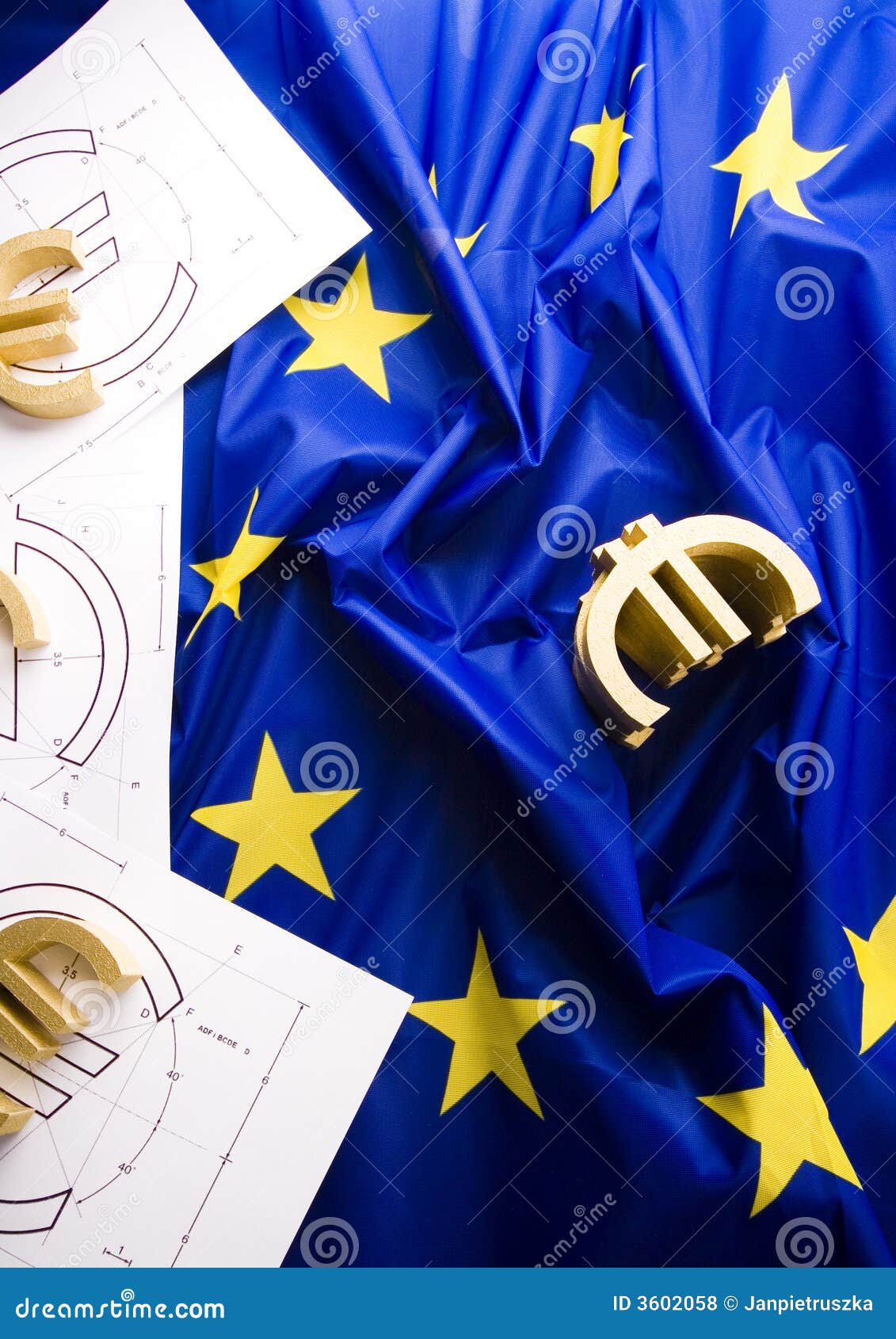 Flag & Euro stock photo. Image of horizon, finances - 3602058