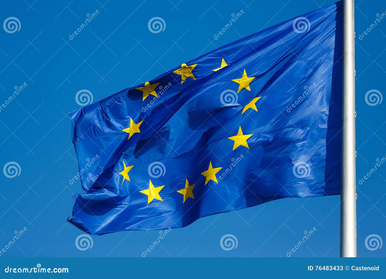 Flag of Europe stock image. Image of glory, blue, white - 76483433