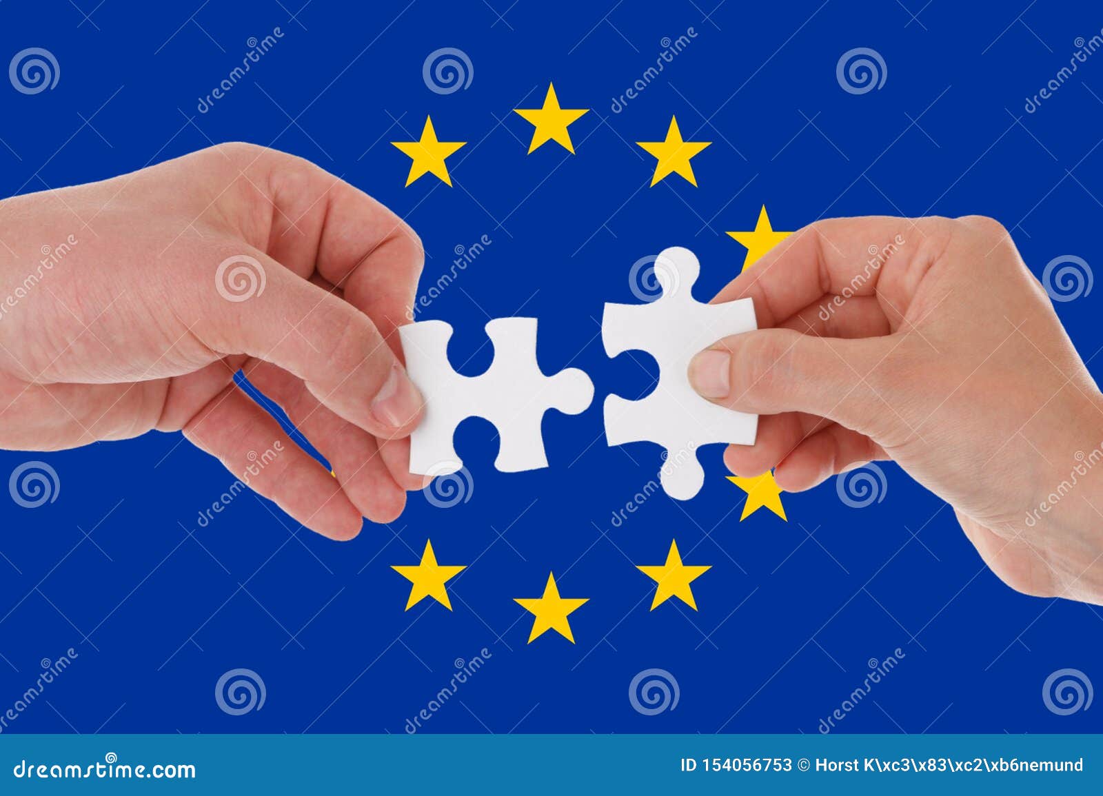 Flag of Europe, Intergration of a Multicultural Group of Young People ...