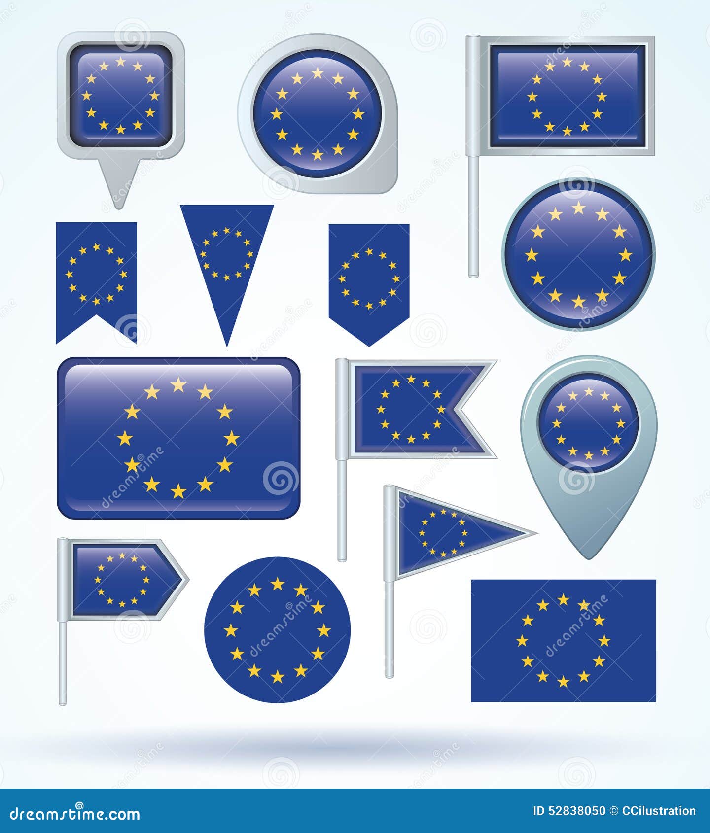 Flag of European Union, Vector Illustration Stock Vector - Illustration ...