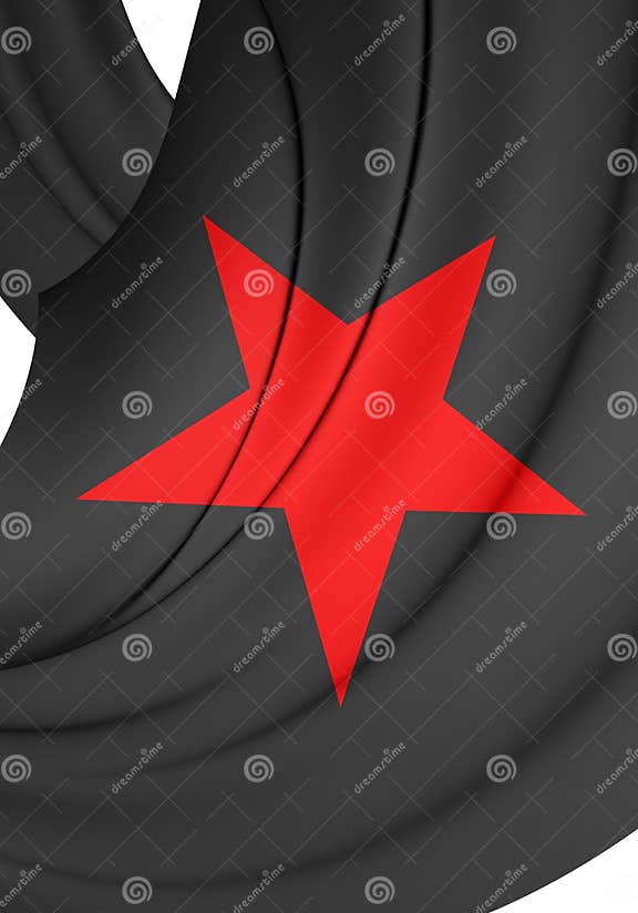 Flag of EZLN stock illustration. Illustration of liberation - 85368062