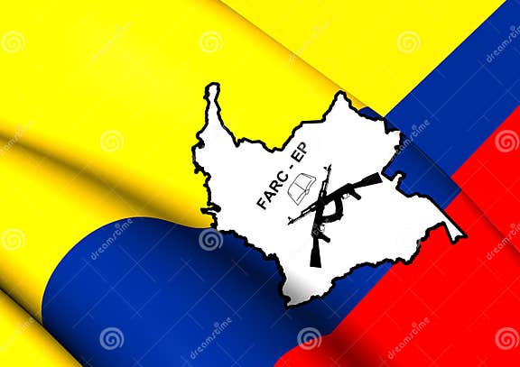 Flag of the FARC-EP stock illustration. Illustration of revolutionary ...