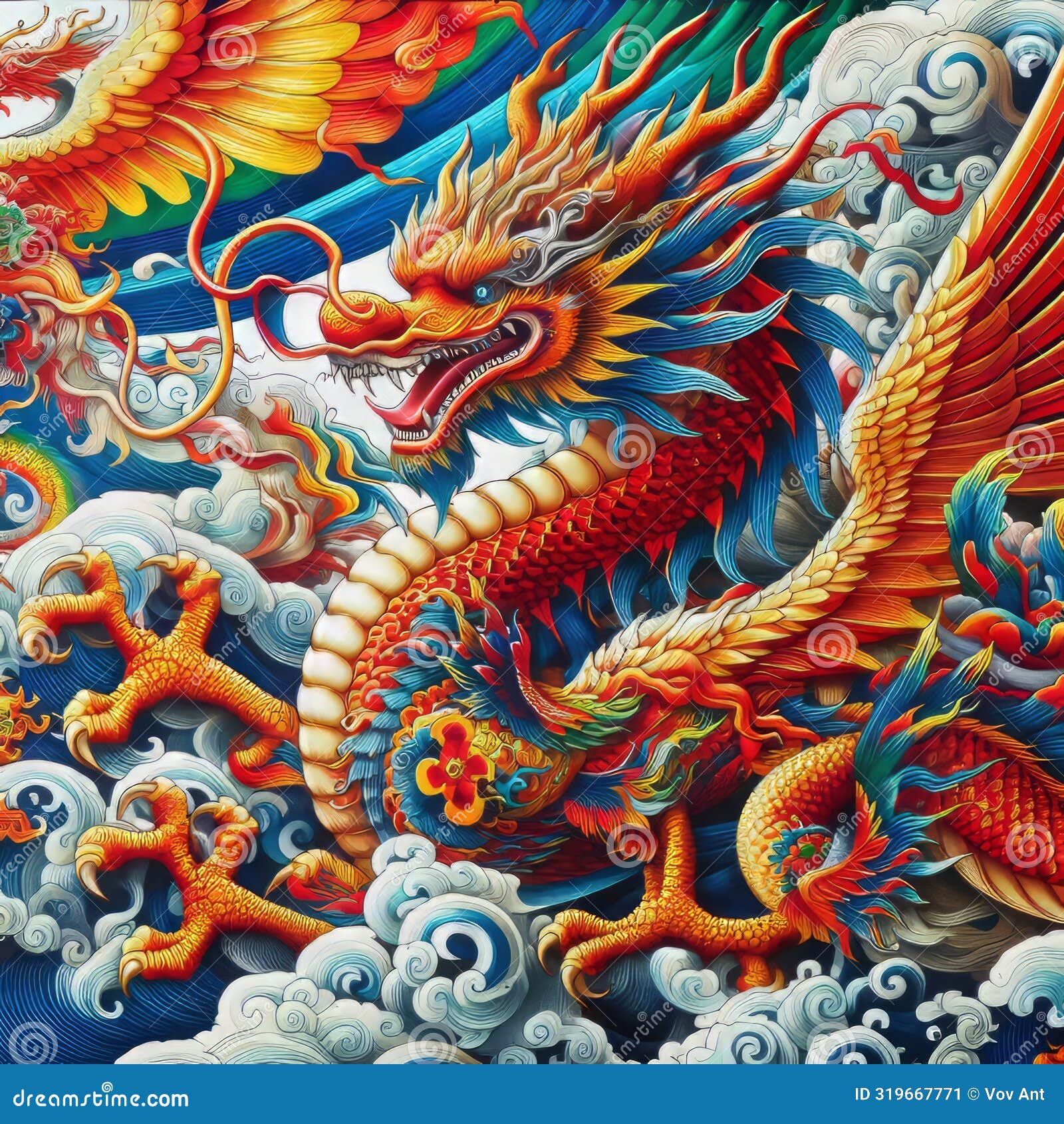 2 1. a Flag Featuring a Mythical Creature, Such As a D Stock ...