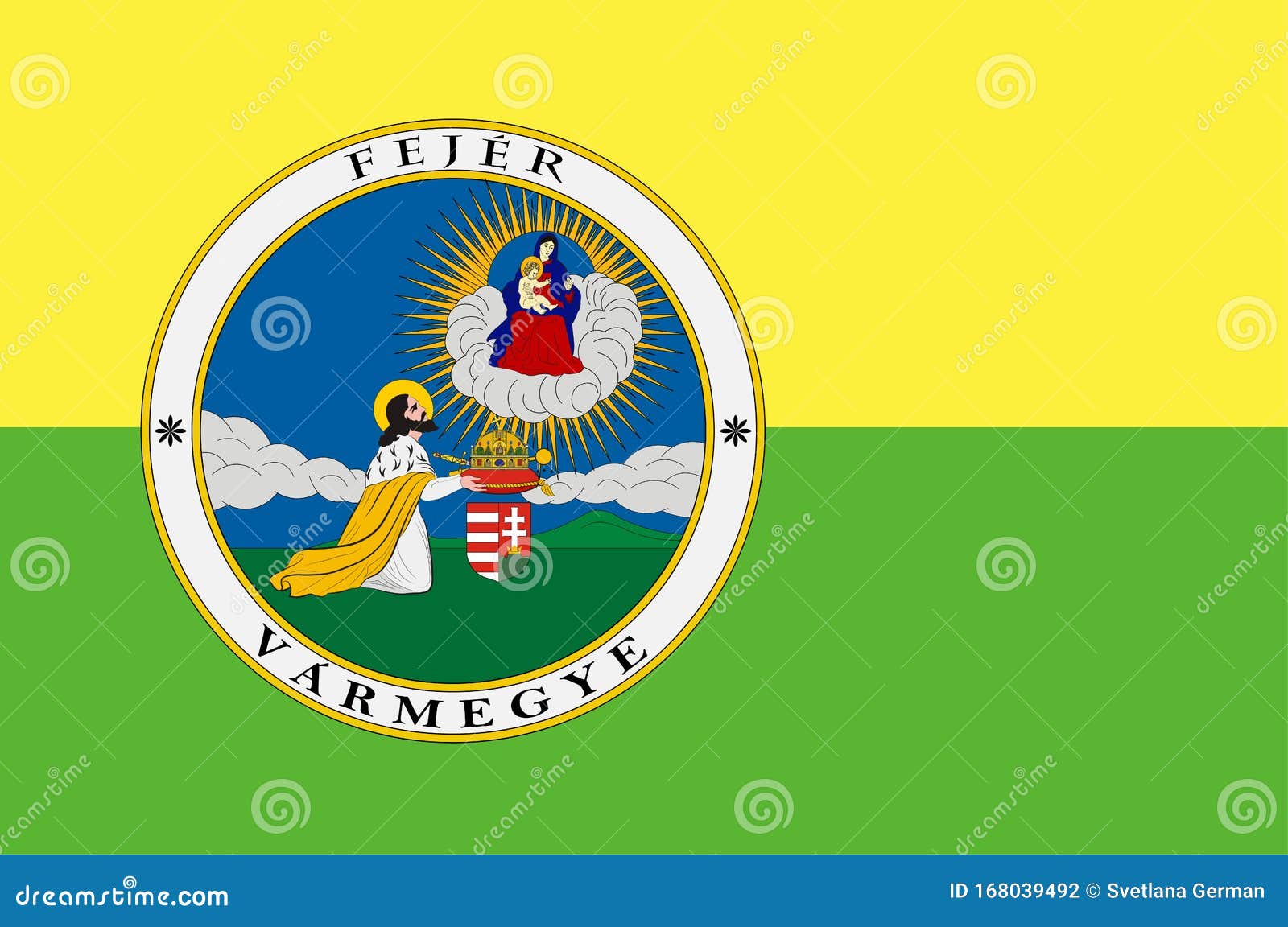 Flag of Fejer County in Hungary Stock Vector - Illustration of banner ...