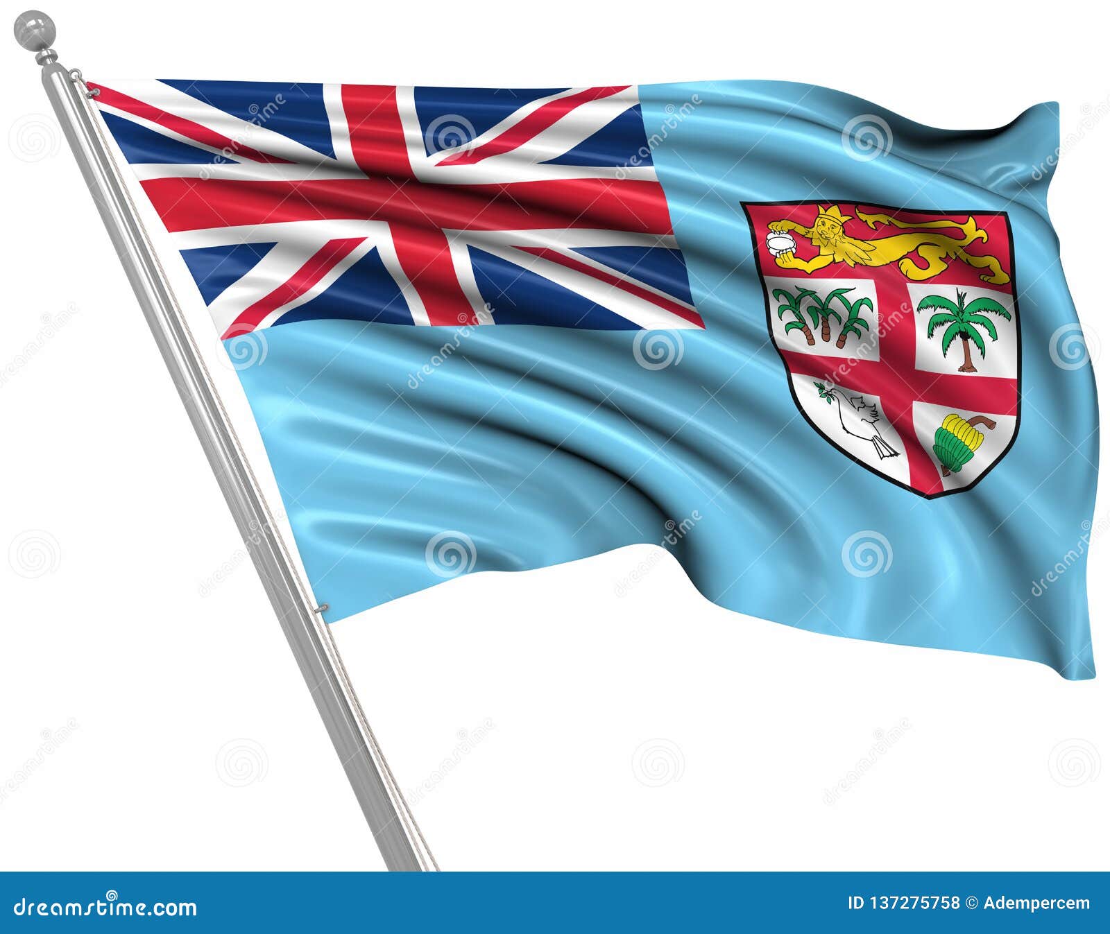 Flag of Fiji stock illustration. Illustration of national - 137275758