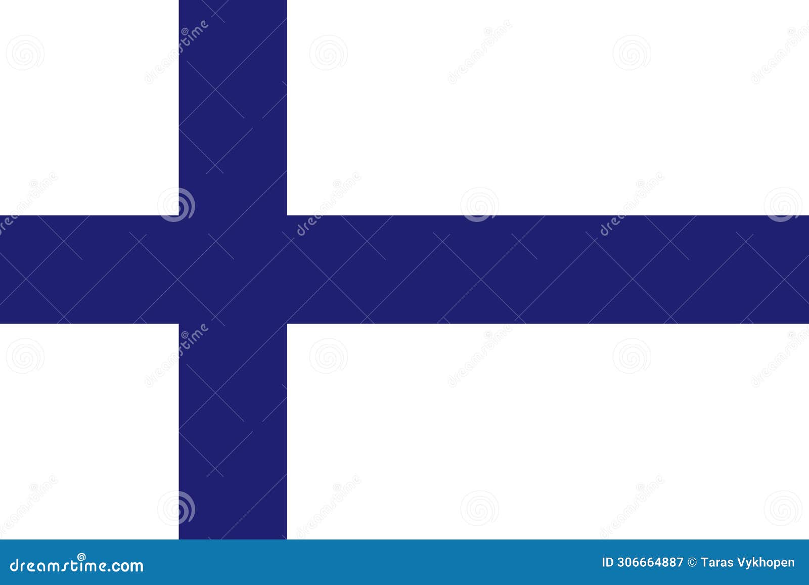 Flag of Finland. Accurate Dimensions and Official Colors Vector Stock ...