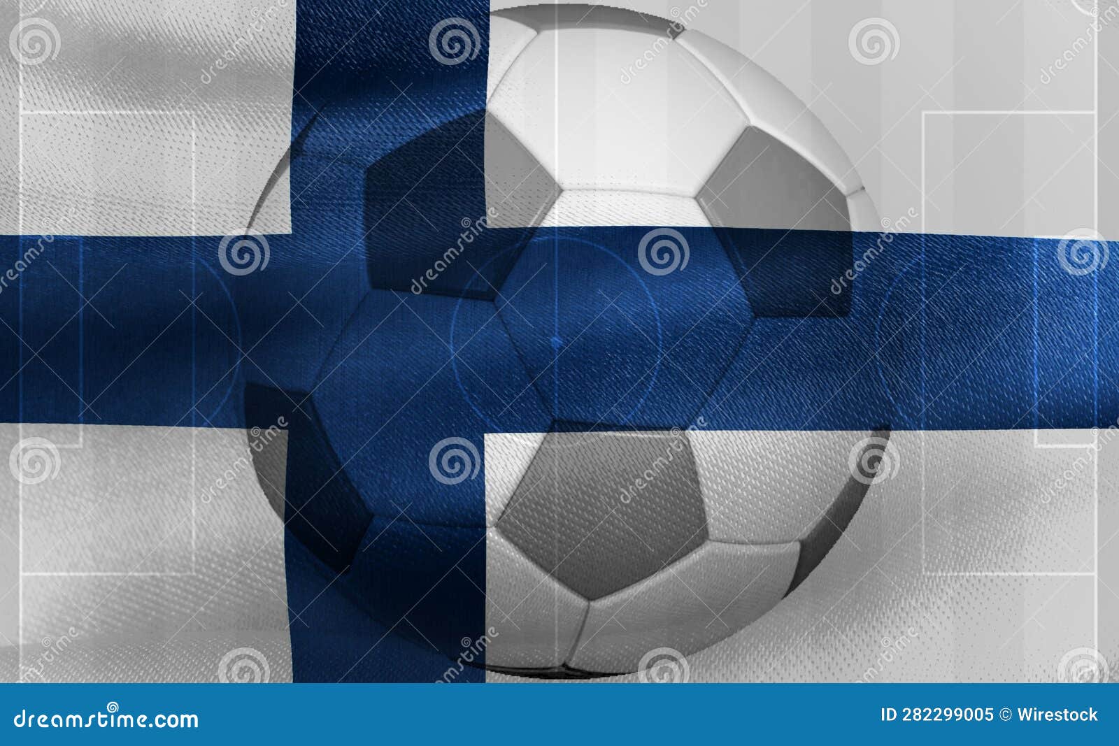 Flag of Finland with a Soccer Ball. Stock Image - Image of soccer ...
