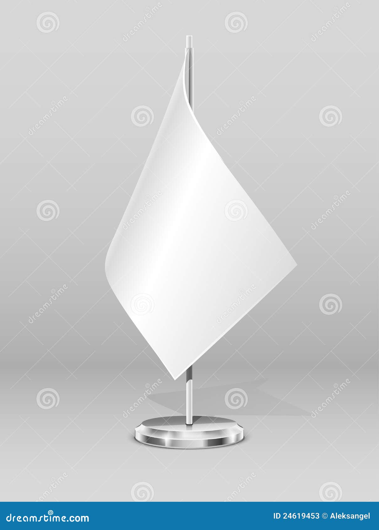 Flag on Flagstaff and Support Stock Vector - Illustration of message ...