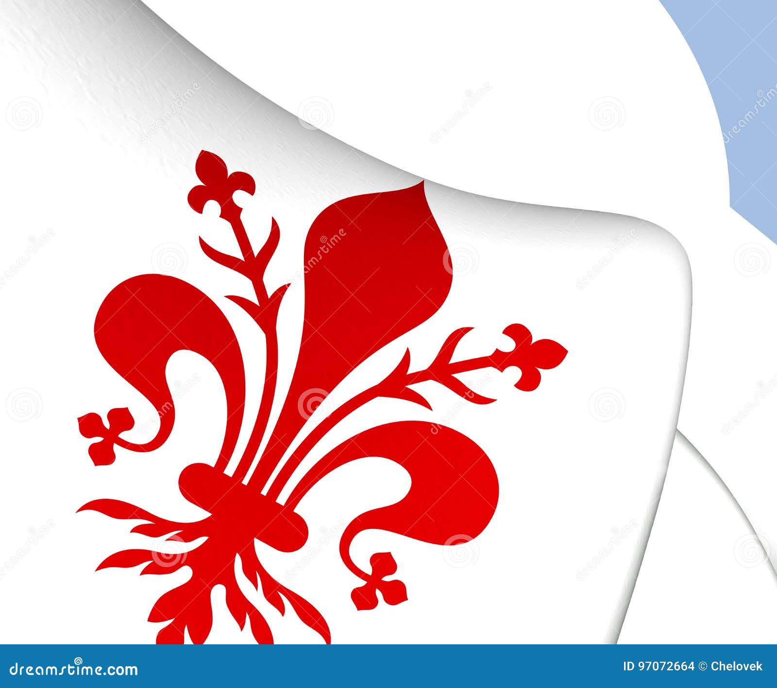 Flag of Florence, Italy. stock illustration. Illustration of european ...