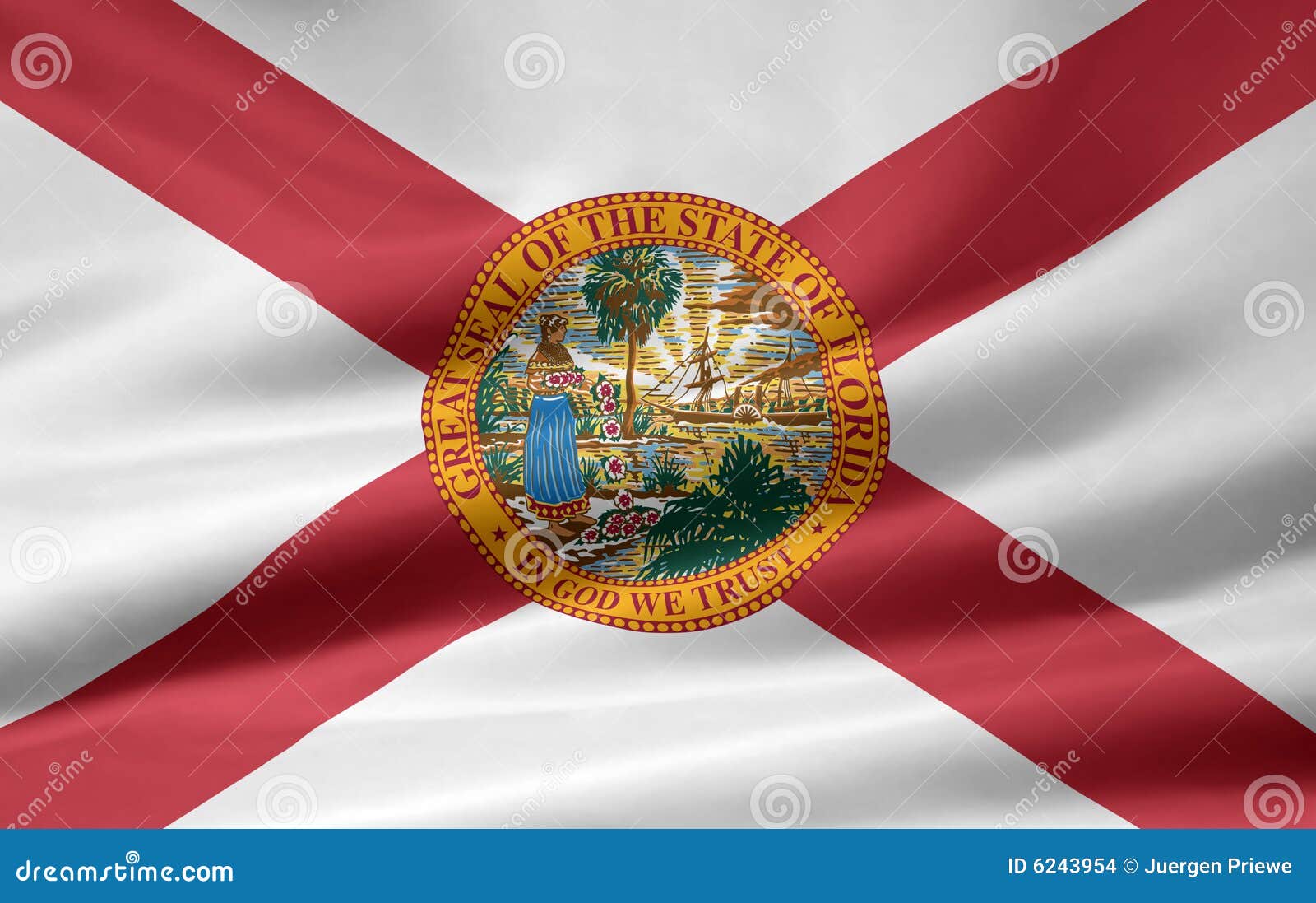Flag of Florida stock illustration. Illustration of leading - 6243954