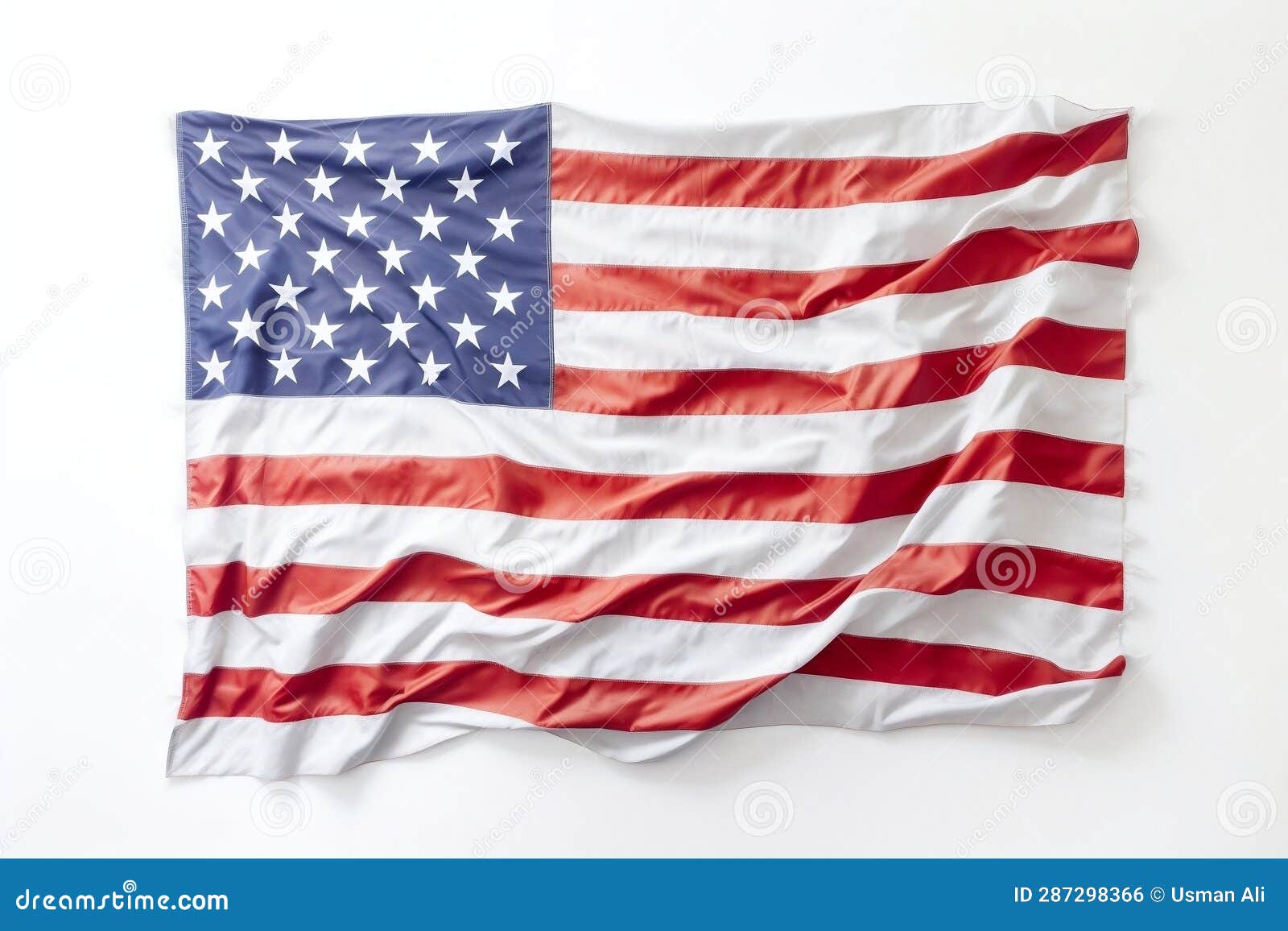 Flag Fluttering on a Clear Transparent Background, Ai Stock Photo ...
