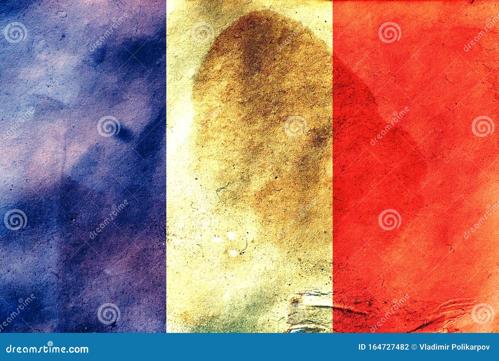 Flag of France with Texture. Template for Design Stock Photo - Image of ...