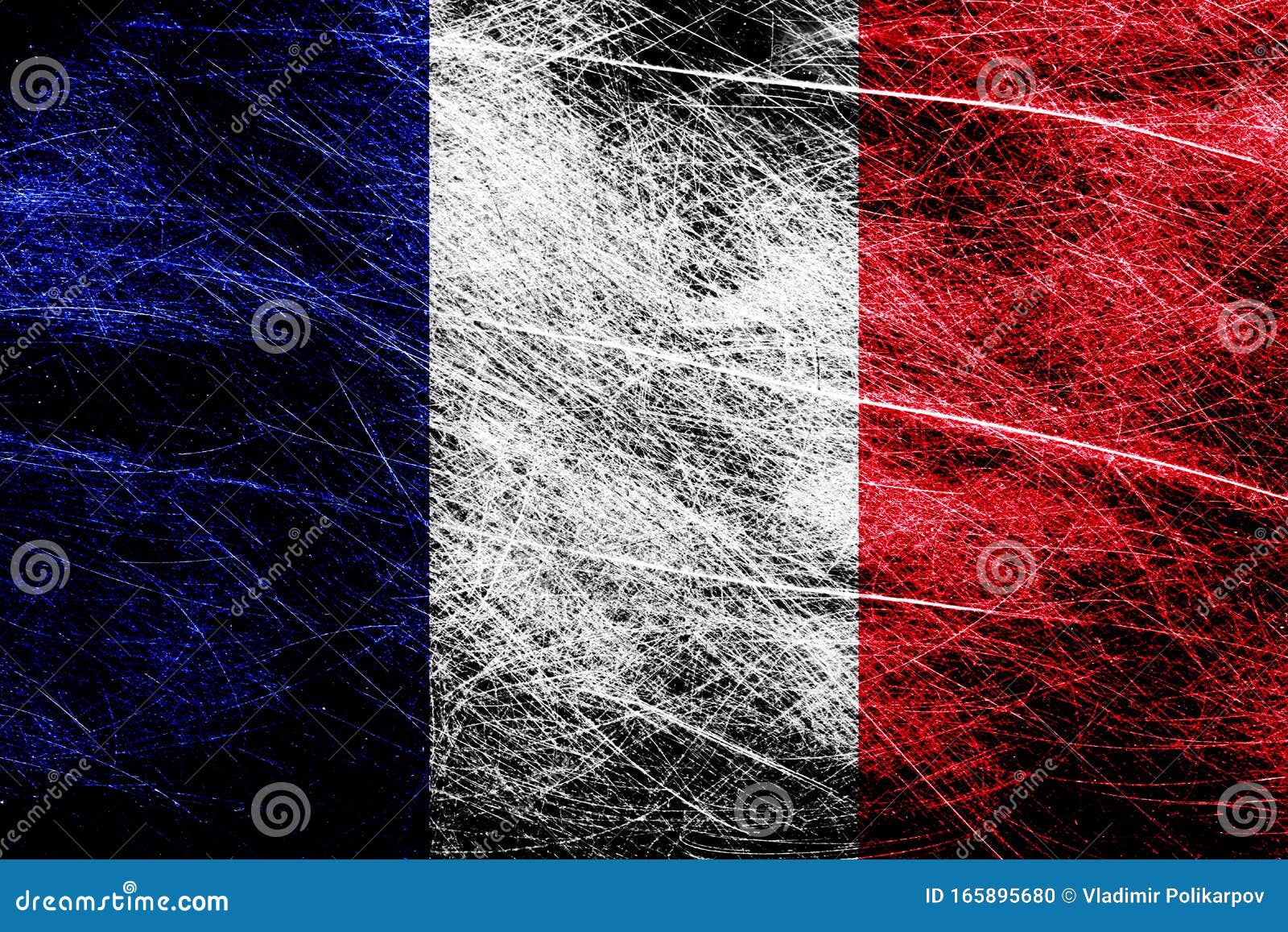 Flag of France with Texture. Template for Design Stock Illustration ...