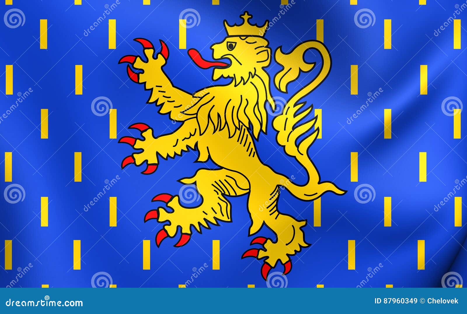 Flag of Franche-Comte, France. Stock Illustration - Illustration of ...