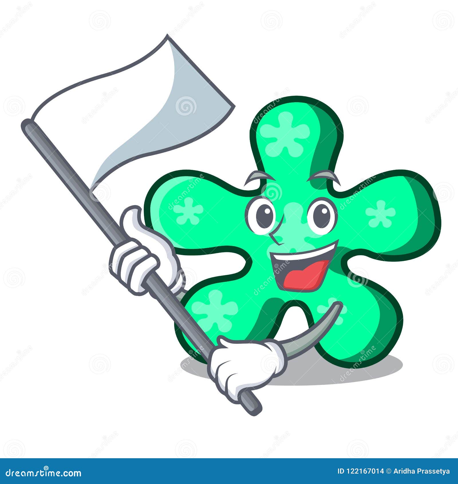 With Flag Free Form Mascot Cartoon Stock Vector - Illustration of ...