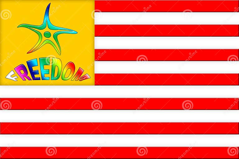 Flag of Freedom stock illustration. Illustration of fourth - 13151763