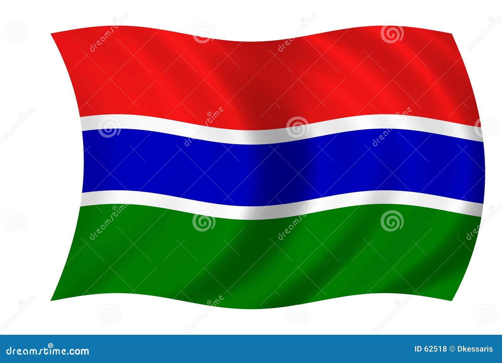 Flag of gambia stock illustration. Illustration of patriotic - 62518