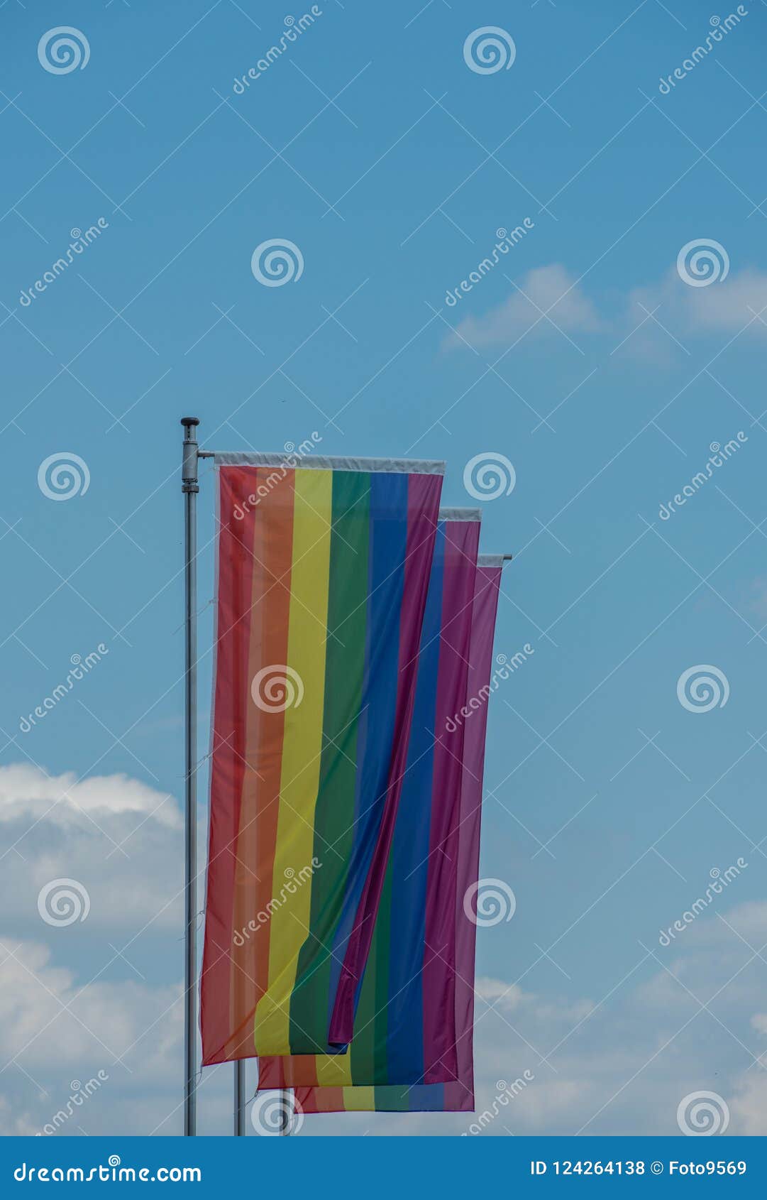 Flag of Gay Pride Movement Painted on Brick Wall Stock Photo - Image of ...
