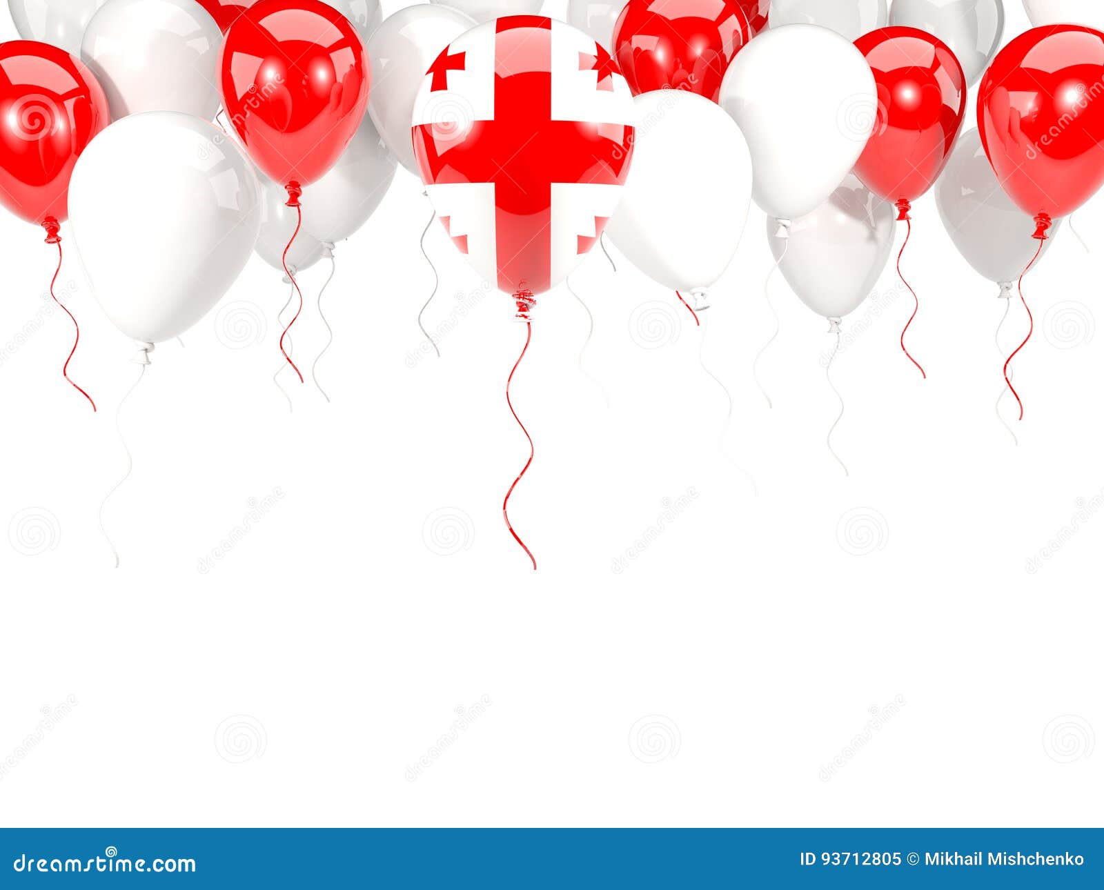 Flag of Georgia on Balloons Stock Illustration - Illustration of ...
