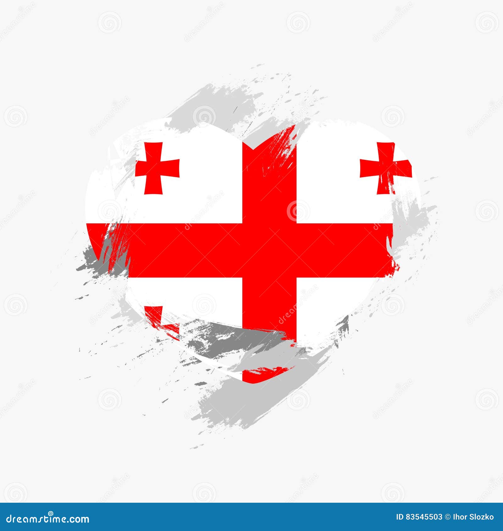 Flag of Georgia stock vector. Illustration of europe - 83545503