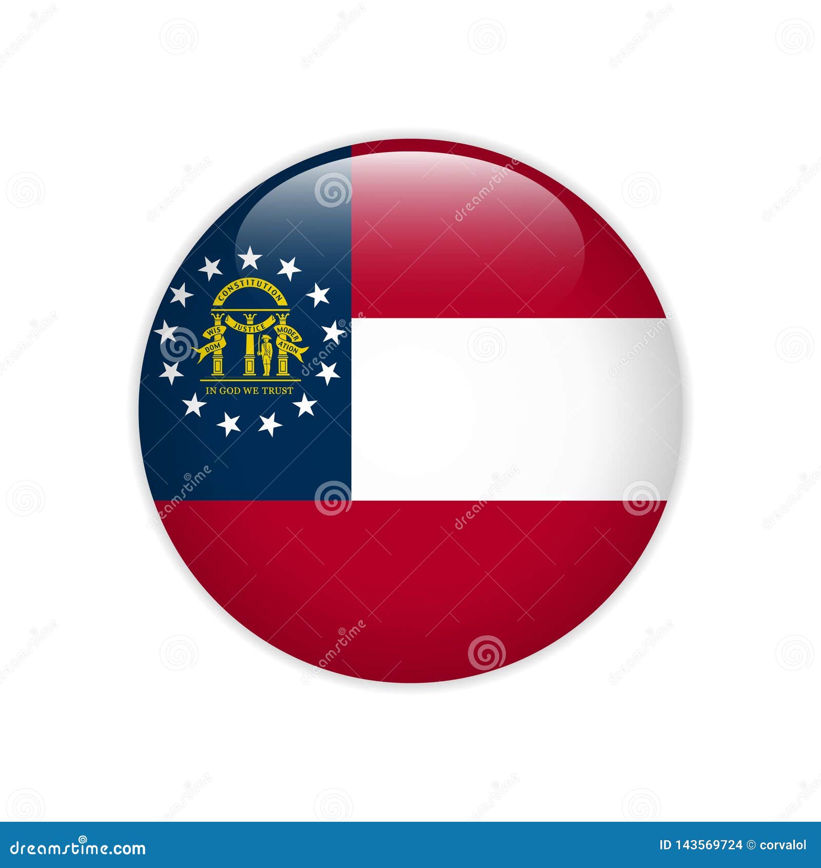 Illustrated Map Of Atlanta With Famous Symbols Vector Illustration ...