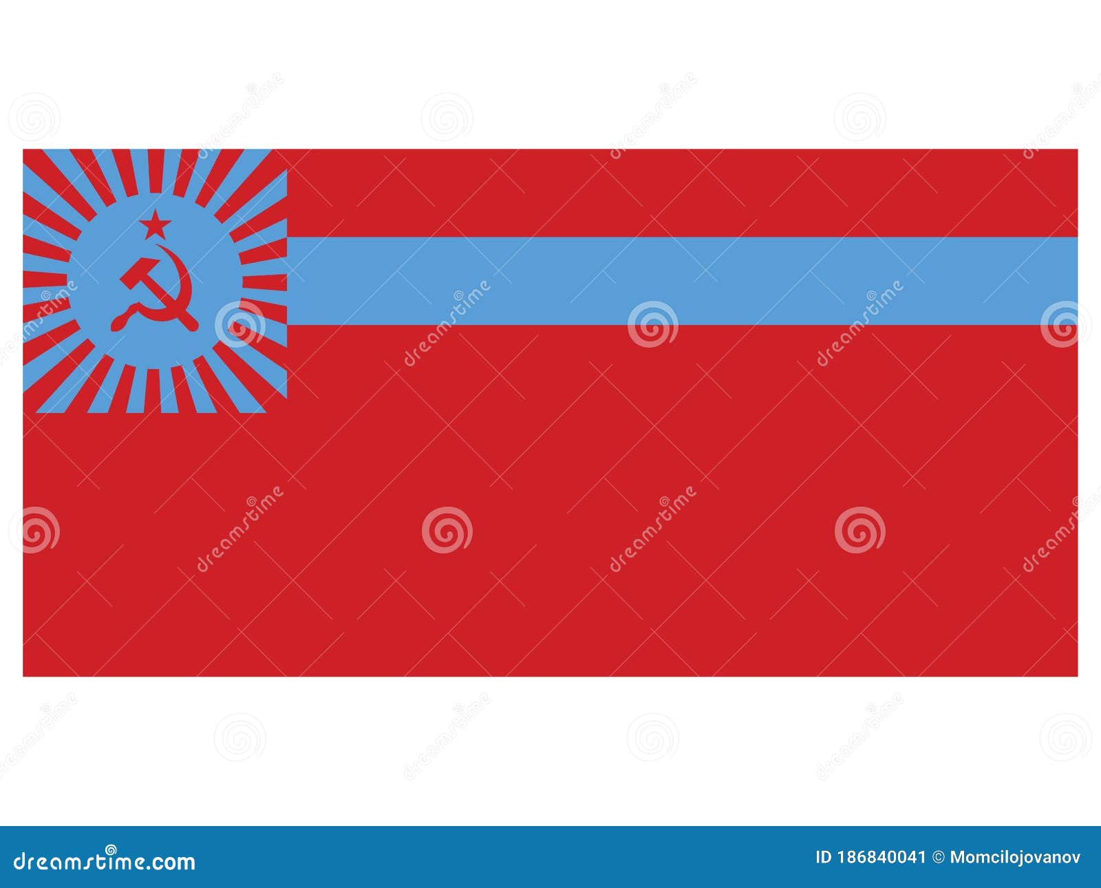 Flag Of The Georgian Soviet Socialist Republic From 1922 To 1937 Vector ...