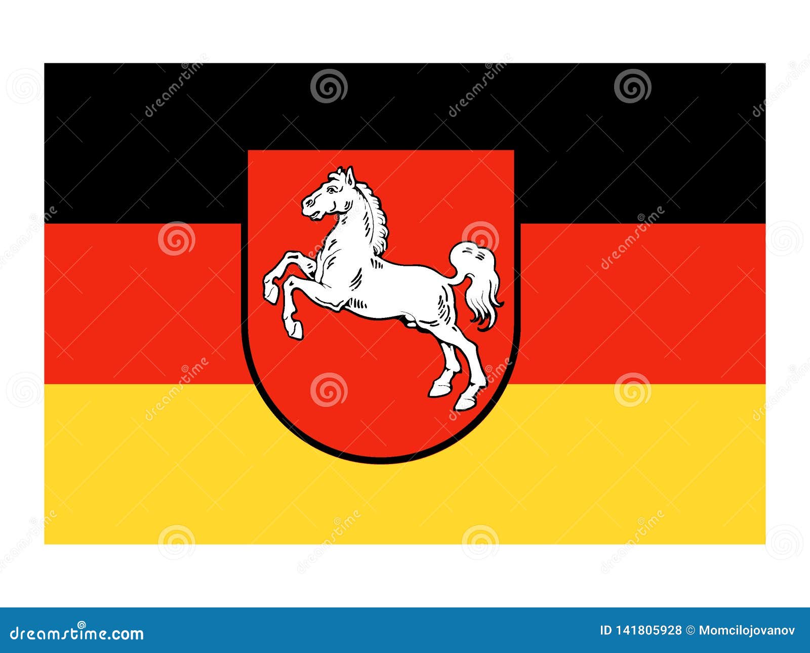Flag of German State of Lower Saxony Stock Vector - Illustration of ...