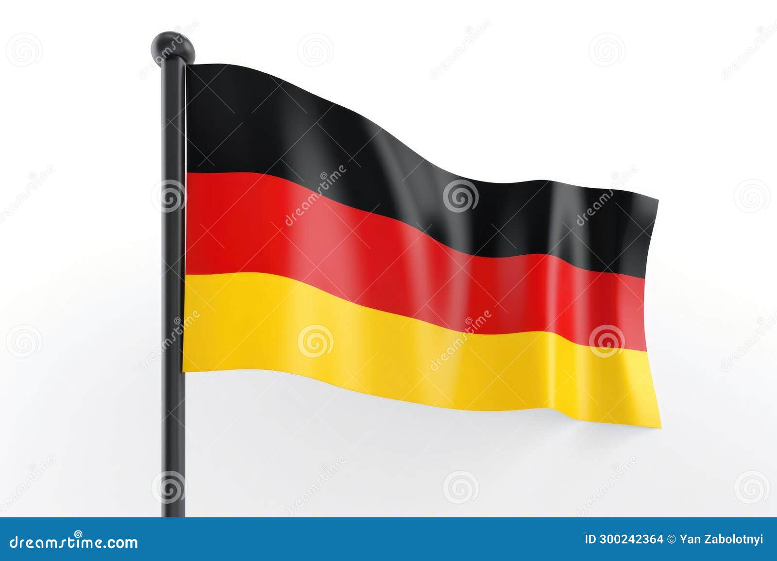 Flag of German on White Background Stock Illustration - Illustration of ...