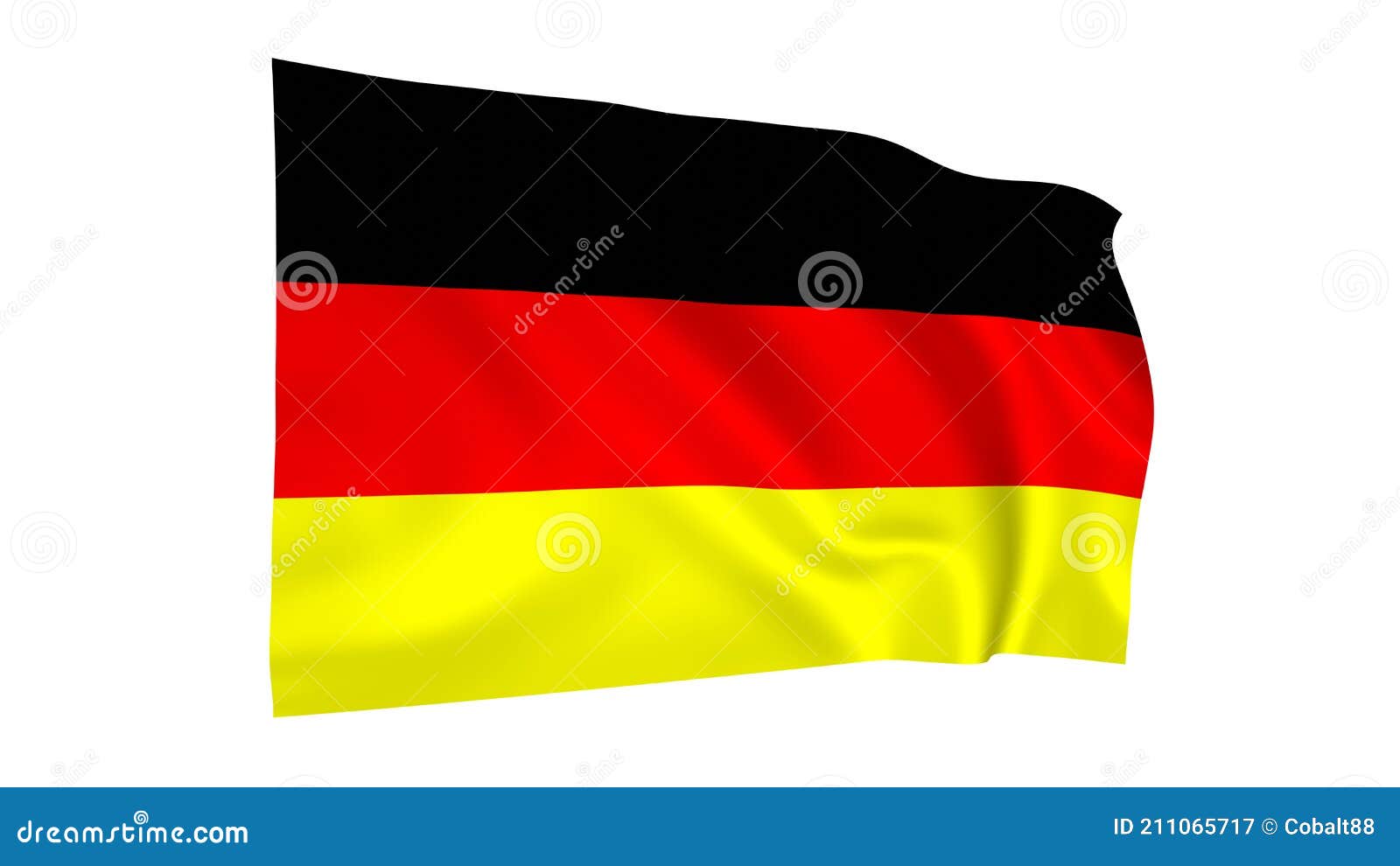 The Flag of Germany Isolated on White Stock Illustration - Illustration ...