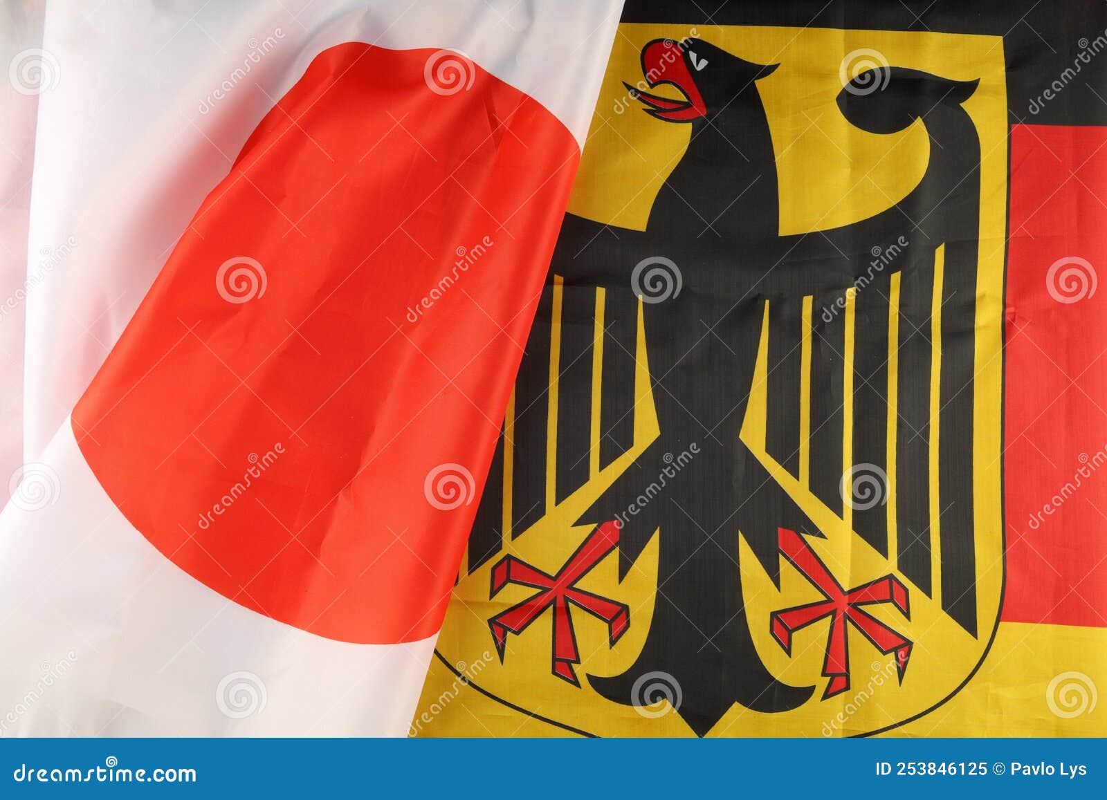 Flag of Germany and Japan stock image. Image of trade - 253846125
