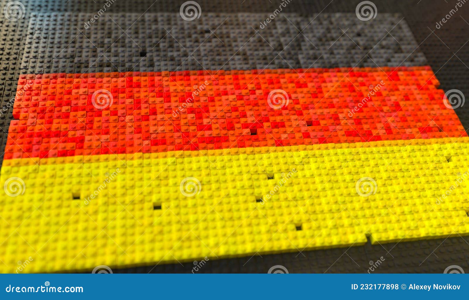Flag of Germany Made with Plastic Toy Blocks, 3d Rendering Stock ...