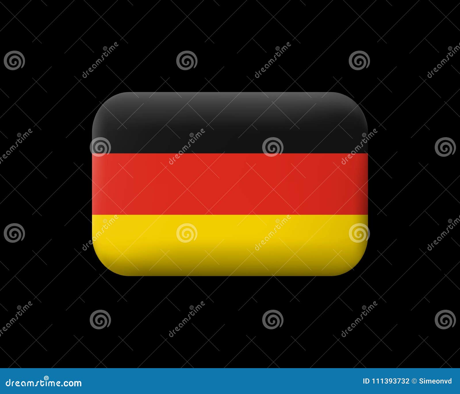 Flag of Germany. Matted Vector Icon and Button Stock Vector ...