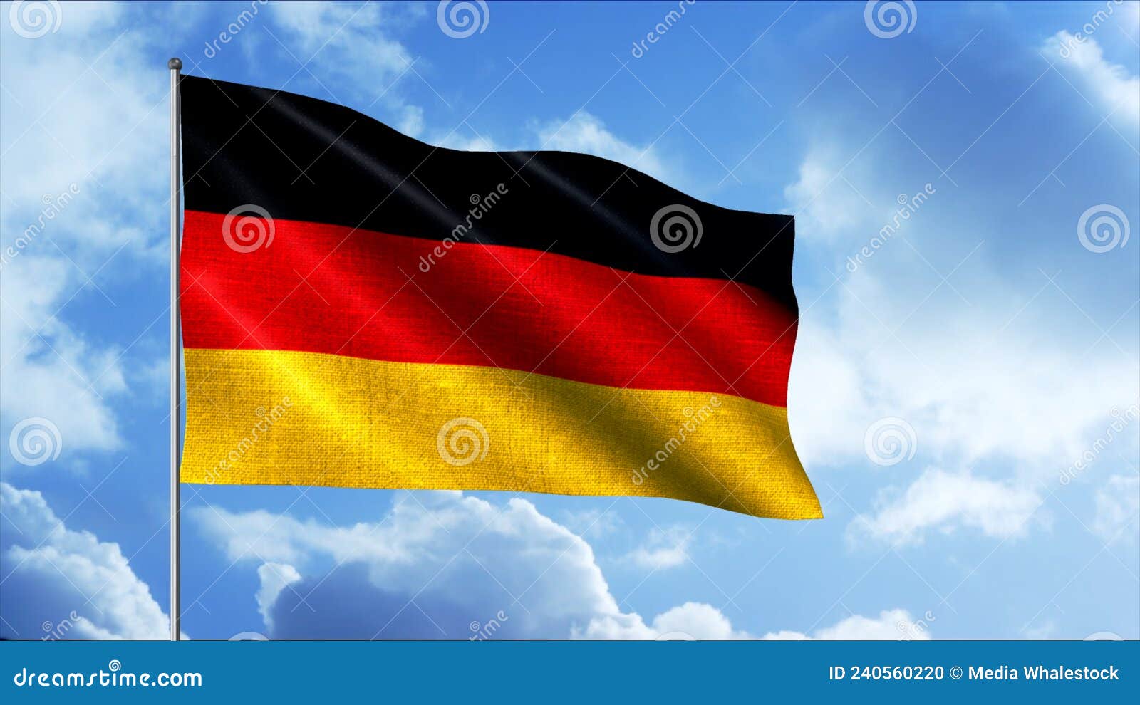 The Flag of Germany. Motion Stock Illustration - Illustration of honor ...