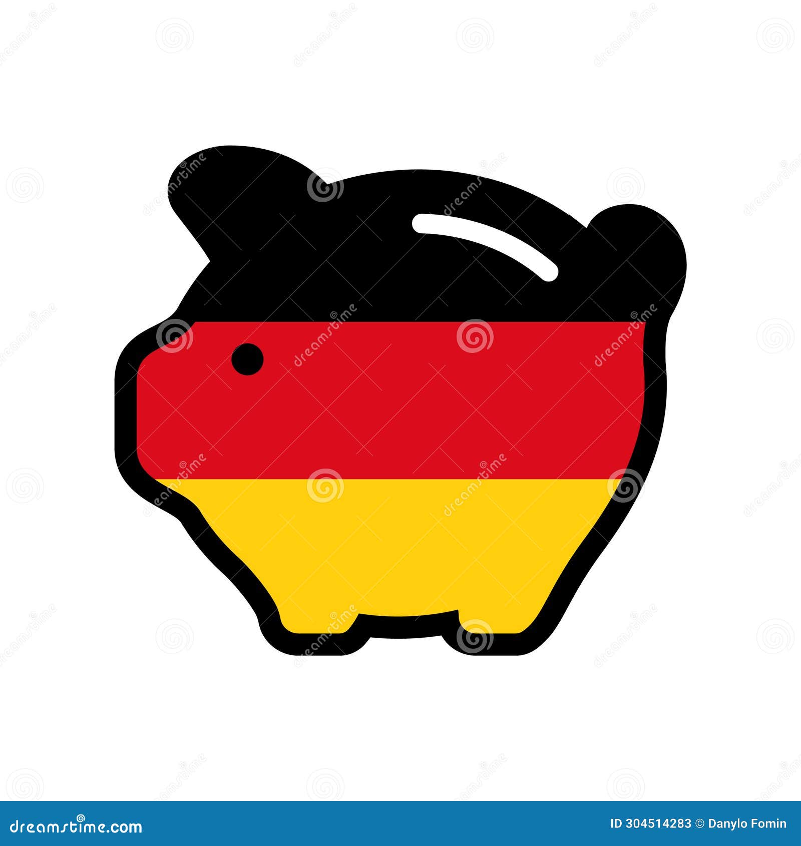 Flag of Germany, Piggy Bank Icon, Vector Symbol Stock Vector ...