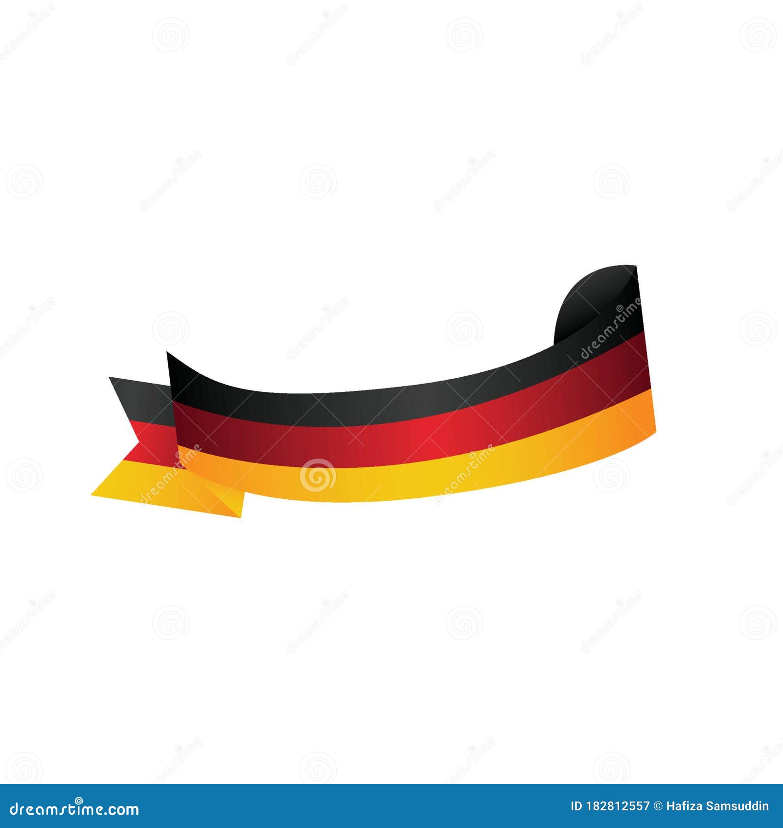 Flag of germany ribbon stock vector. Illustration of glossy - 182812557