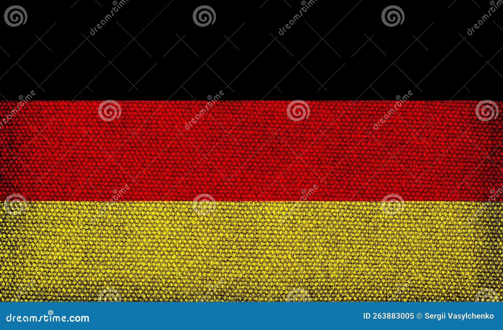 Flag of Germany with the Texture of Rough Fabric. Stock Image - Image ...