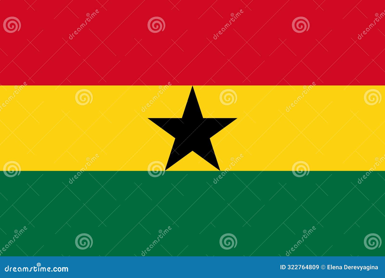 Flag of Ghana, Official State Symbol. Stock Illustration - Illustration ...
