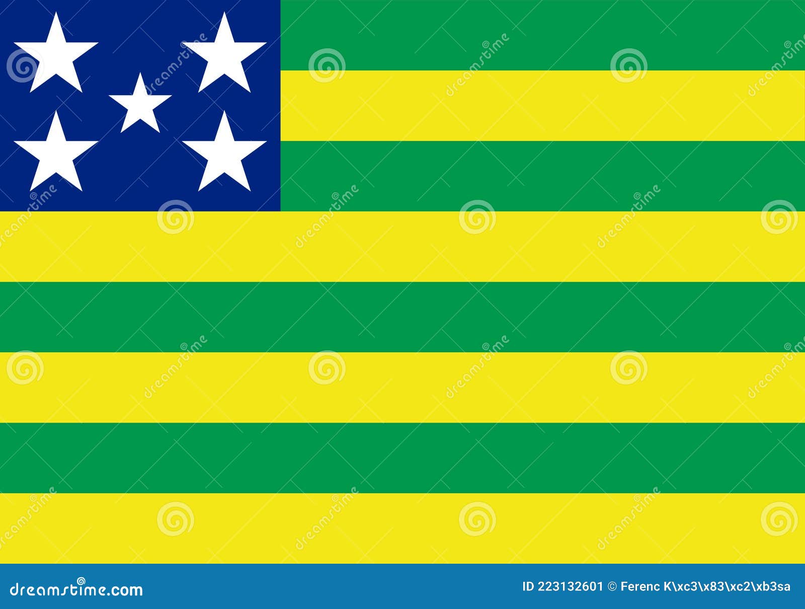Flag of Goias stock illustration. Illustration of blue - 223132601