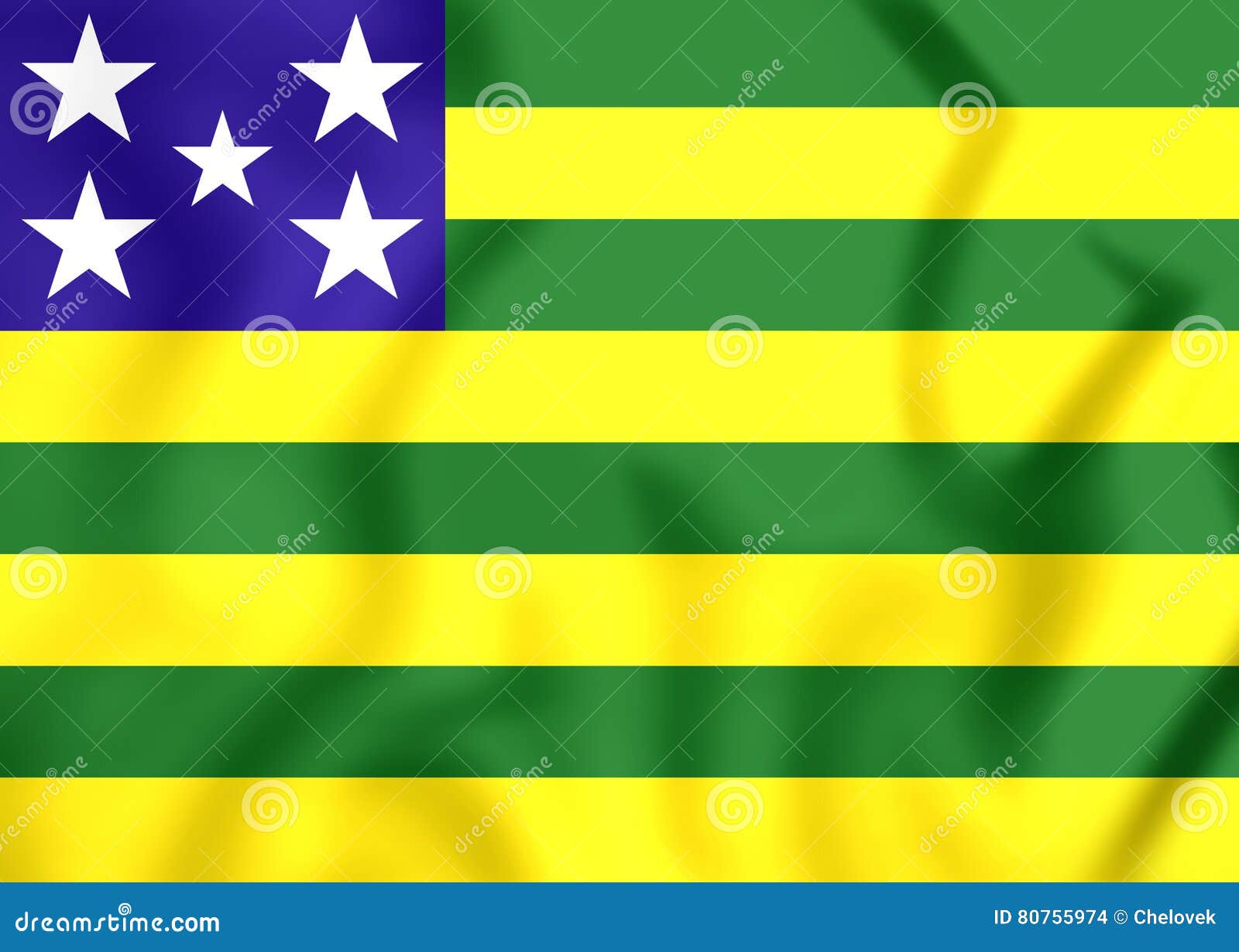 Flag of Goias State, Brazil. Stock Illustration - Illustration of ...