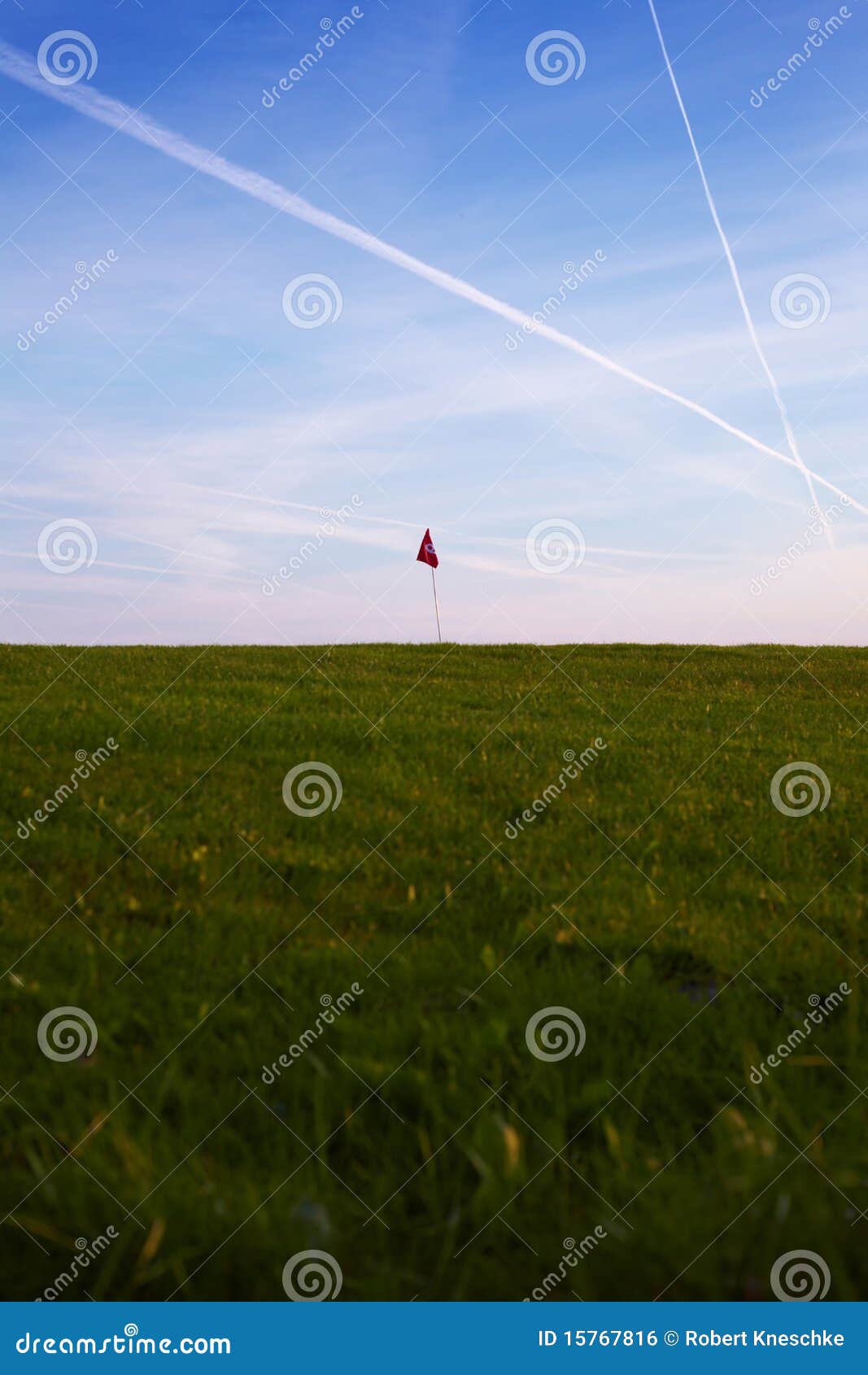 Flag on a golf course stock photo. Image of sport, meadow - 15767816
