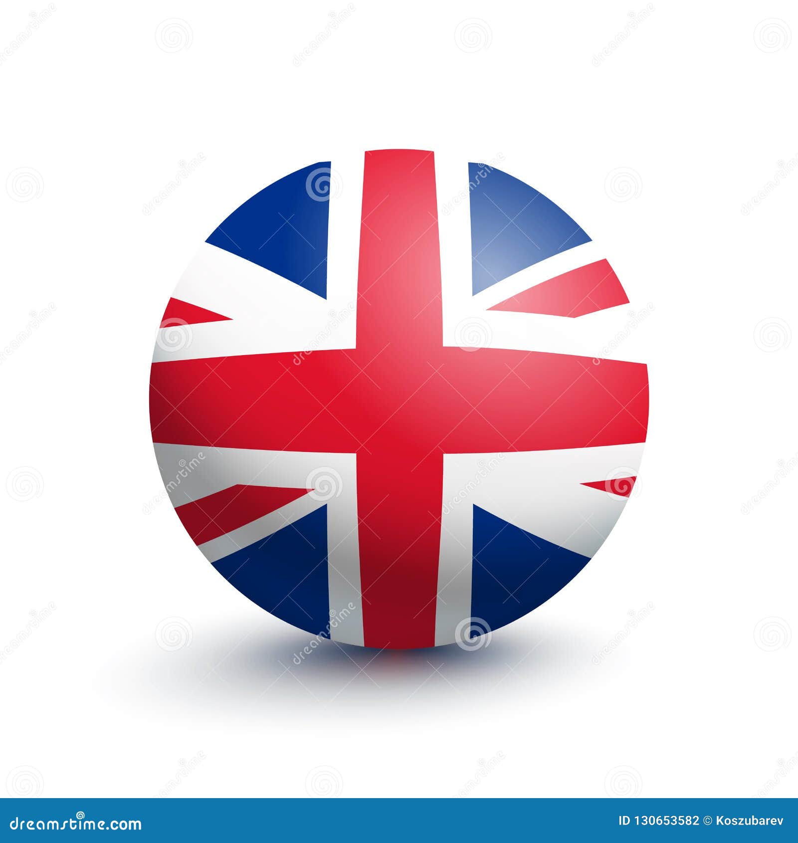 Flag of Great Britain in the Form of a Ball Stock Vector - Illustration ...