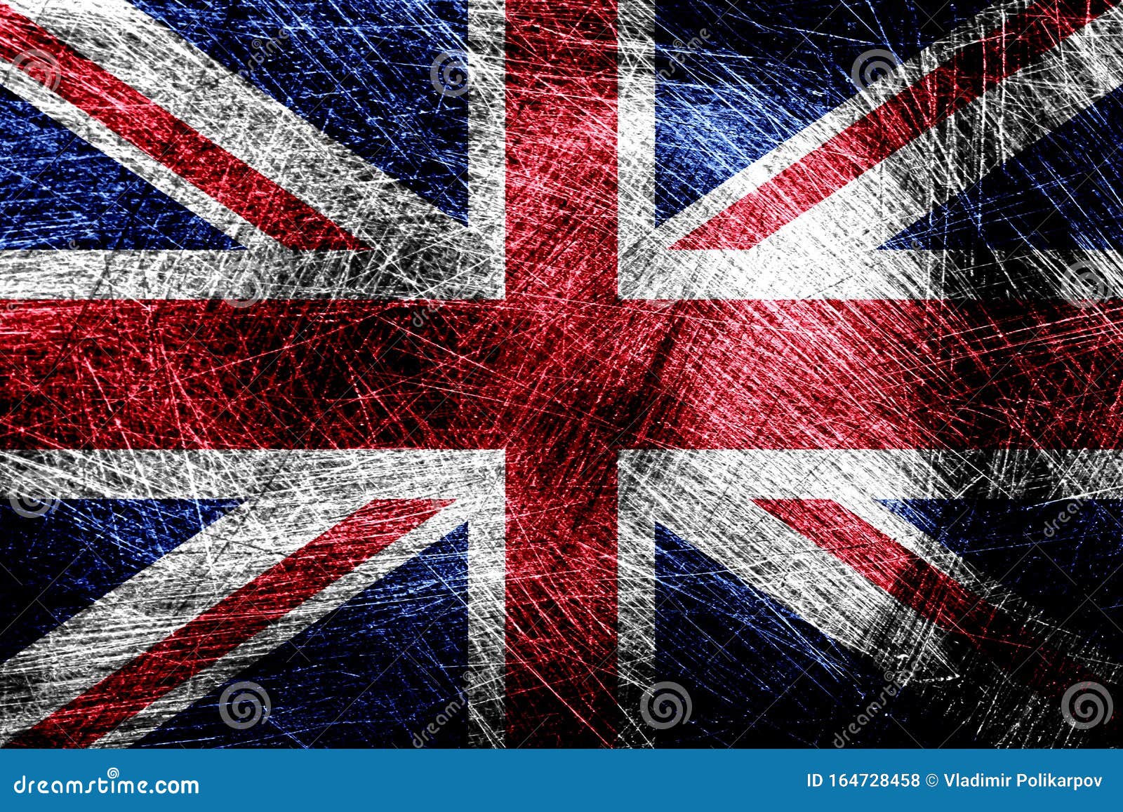 Flag of Great Britain with Texture. Template for Design Stock Photo ...