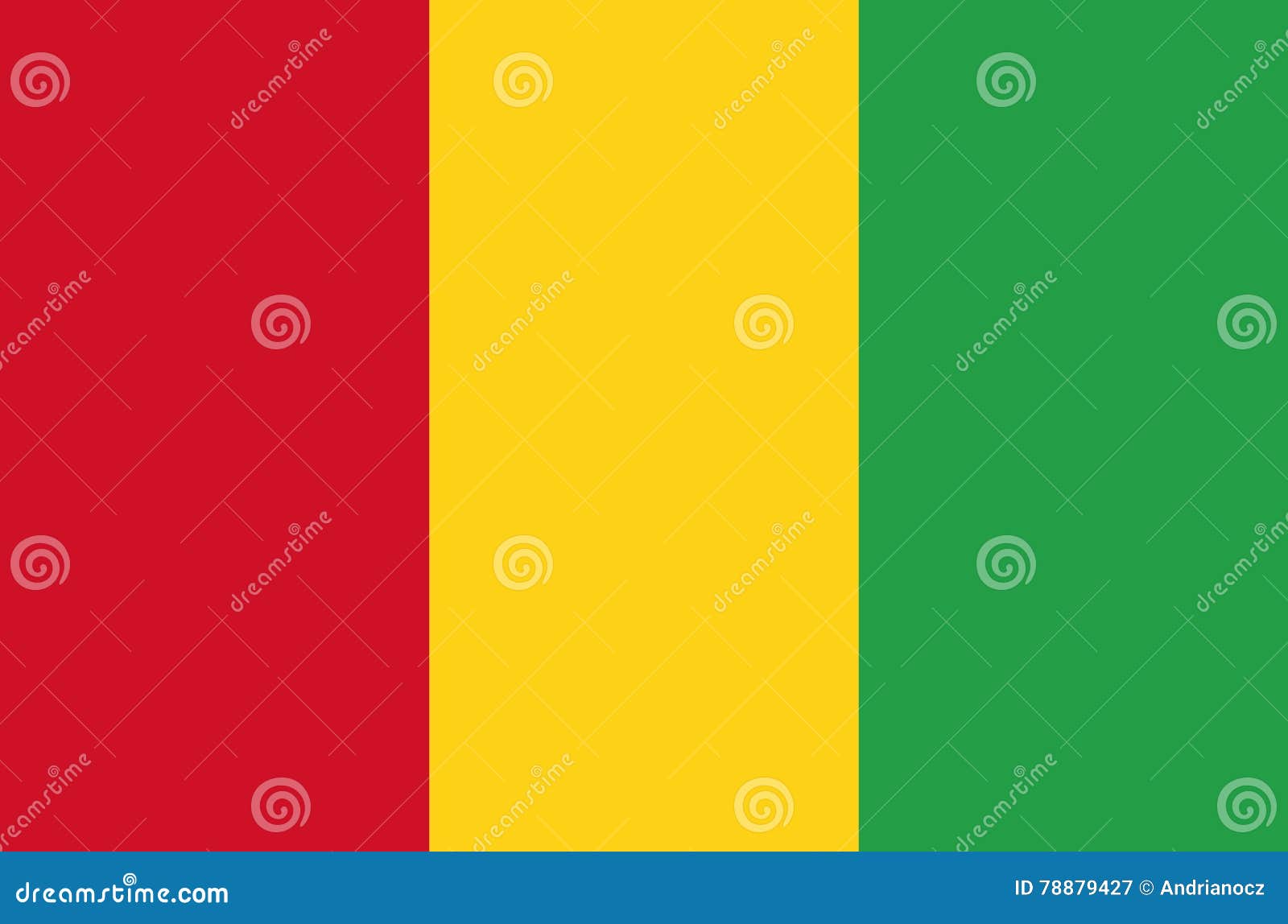 Flag of Guinea (Africa) stock illustration. Illustration of ...