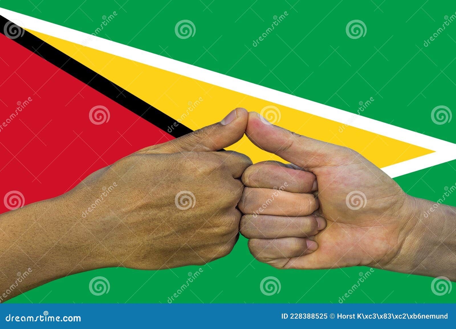 Flag of Guyana, Intergration of a Multicultural Group of Young People ...
