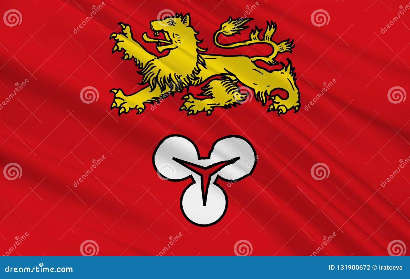 Flag of Hanover of Lower Saxony in German Stock Illustration ...