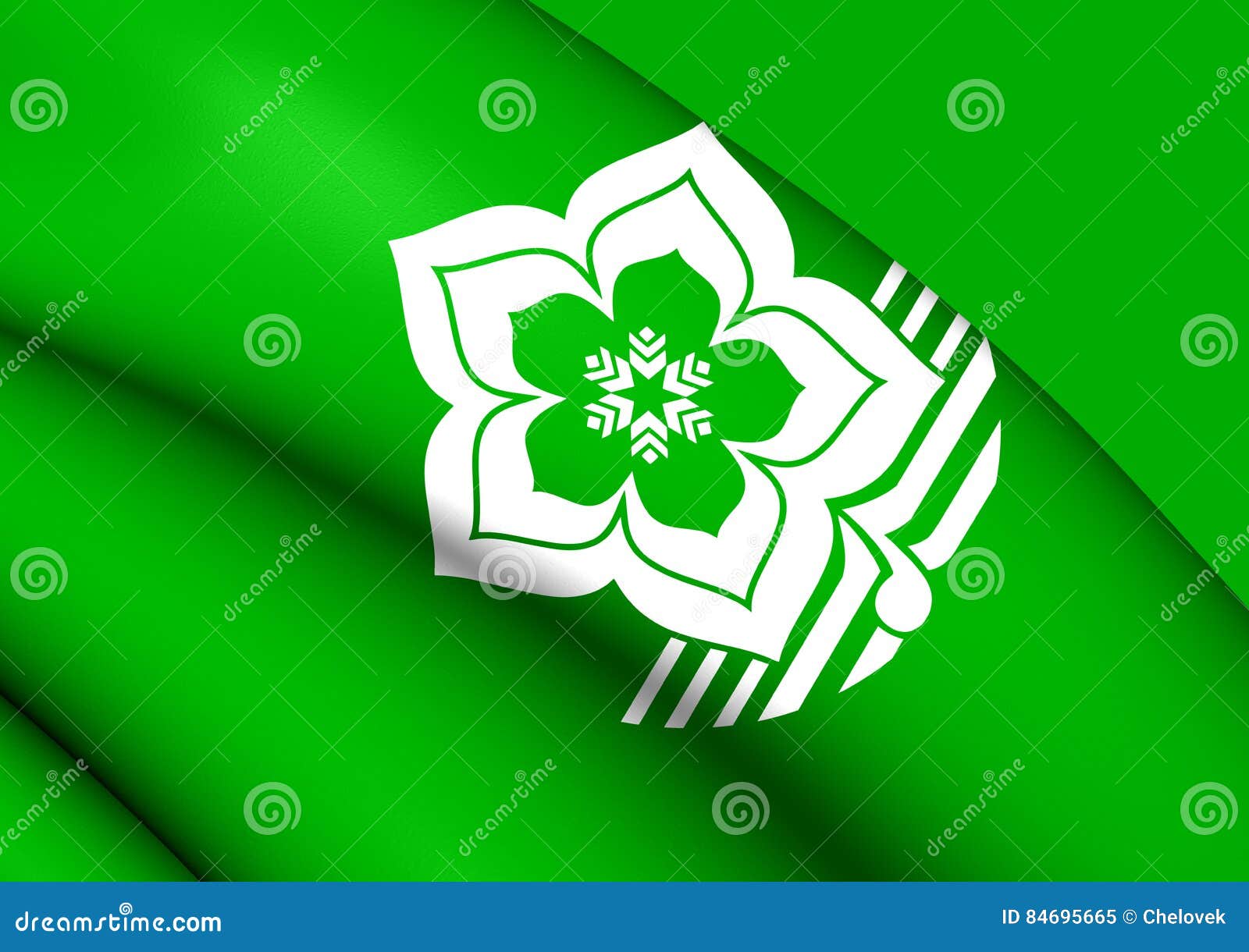 Flag of Harbin, China. stock illustration. Illustration of curve - 84695665